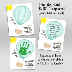 Oh the Places You'll Go Preschool Graduation Handprint Art, DIY Kid ...