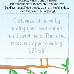 Hello Spring Handprint Art Project for Kids, Bird Handprint Craft for ...