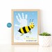 Handprint Art for Mom, Mother's Day Gift, DIY Kid Craft, Handprint Bee ...