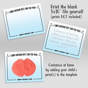 Father's Day Printable Card, Fathers Day Craft for Toddlers, DIY Kid ...