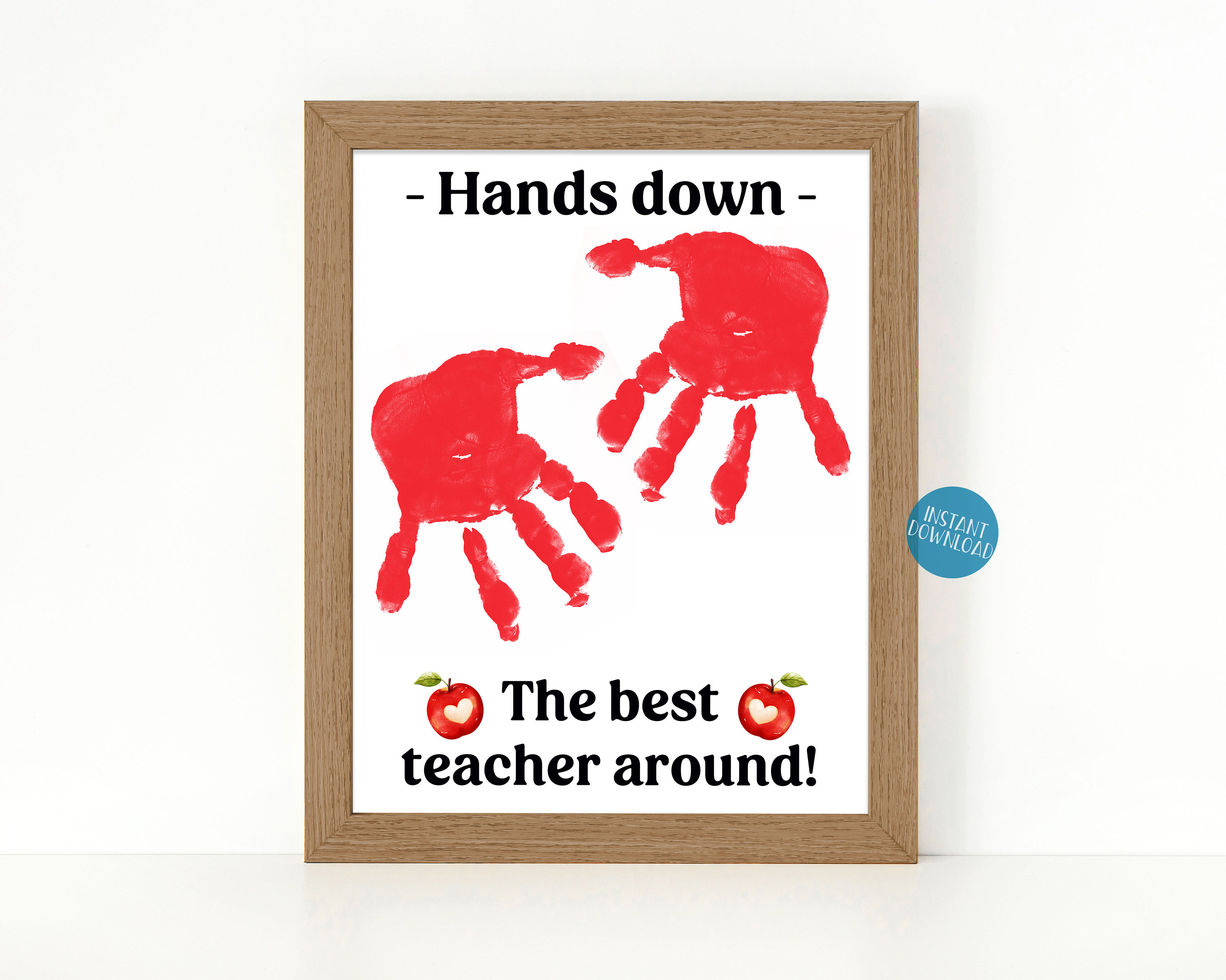 Handprint Craft Unique Teacher Gift Hands Down the Best - Etsy
