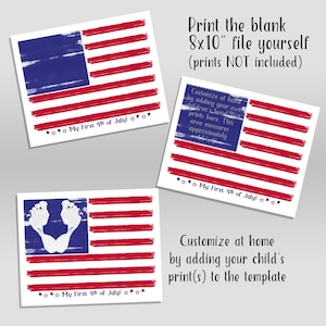 First Fourth of July American Flag Handprint Art, Independence Day ...