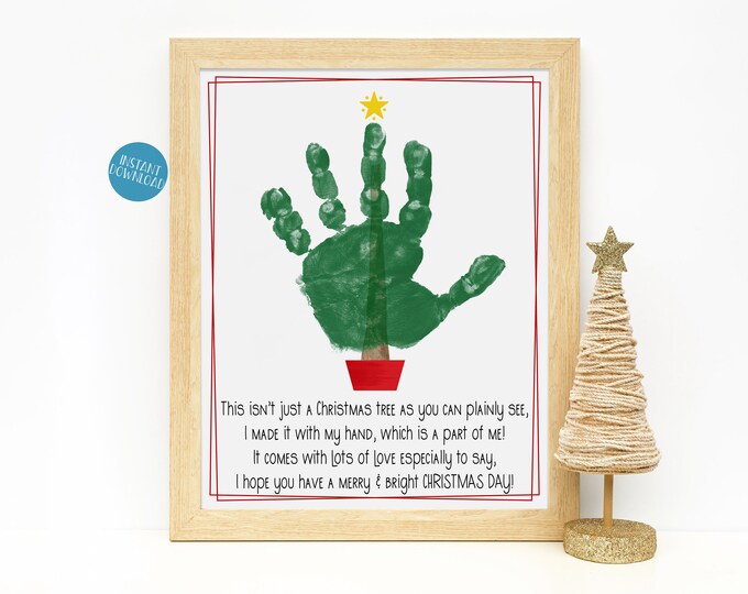 Christmas Handprint Poem, Handprint Art Project for Toddlers, Mittens ...