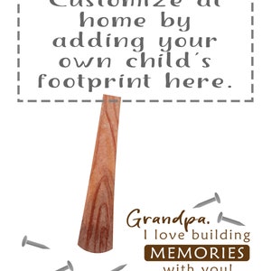 Hammer Footprint Art Project for Toddlers, Gift for Grandpa, Footprint ...
