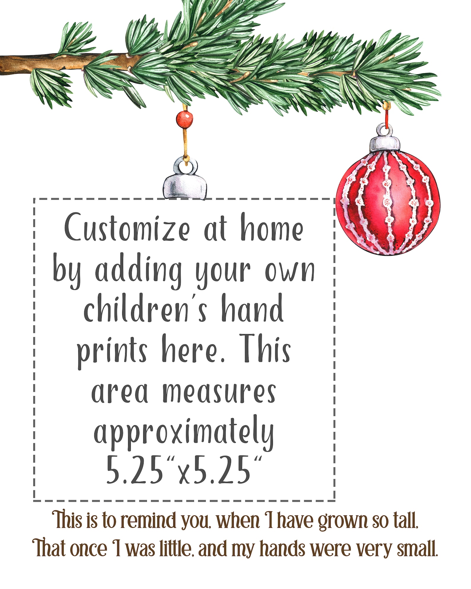 Christmas Ornament Handprint Art Project for Kids DIY Kid - Etsy