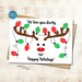 DIY Christmas Card, Kids Fingerprint Craft, Printable Christmas Card ...