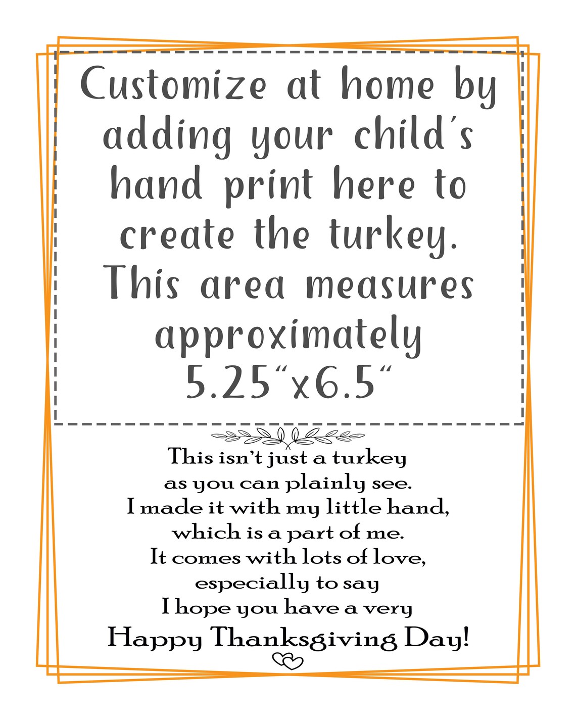 Thanksgiving Handprint Art Bundle Handprint Craft for Kids | Etsy