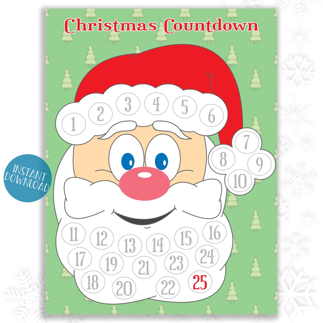 Christmas Advent Calendar, Christmas Countdown, Kids Advent Calendar ...