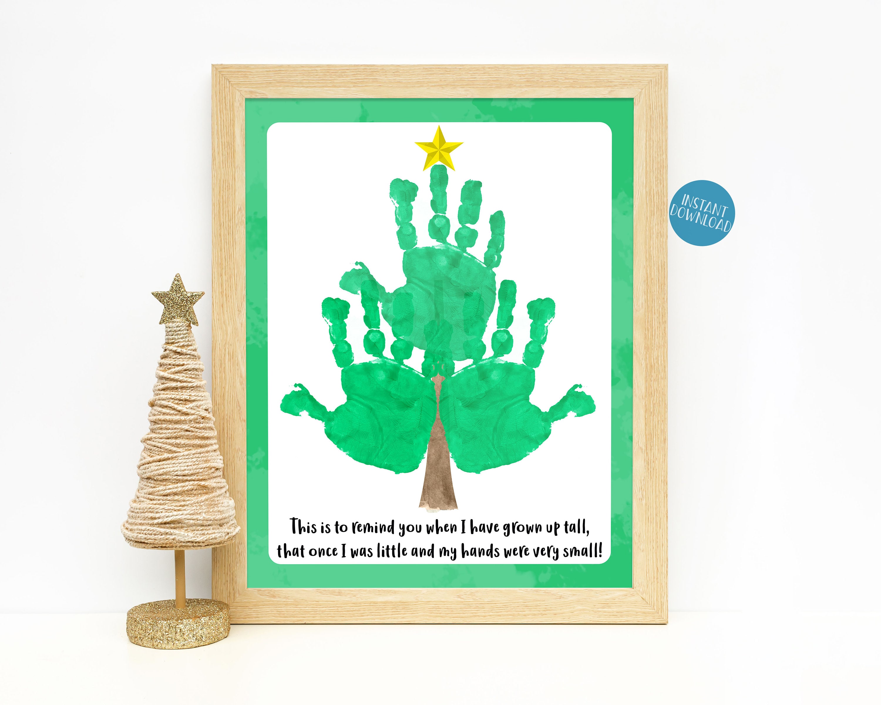 Christmas Tree Handprint Art Baby Toddler Kids DIY Craft - Etsy