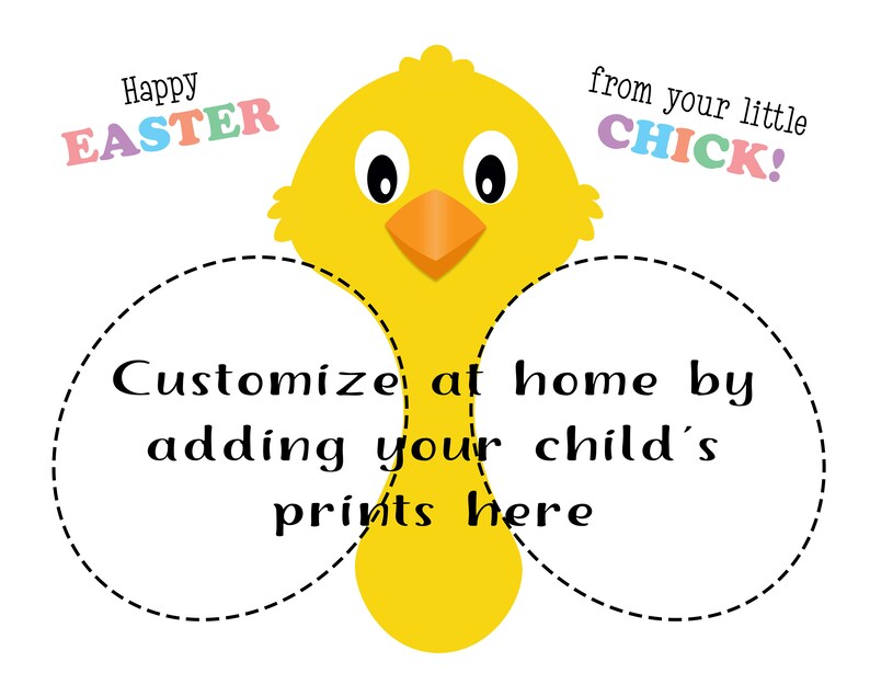 Easter Chick Handprint Art Project Easter Handprint Keepsake | Etsy