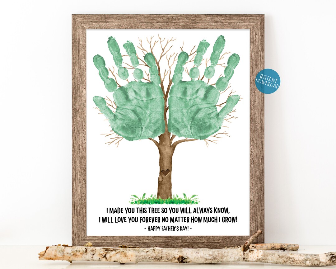 Father's Day Gift From Son, Handprint Craft Dad Gift From Child, Baby ...