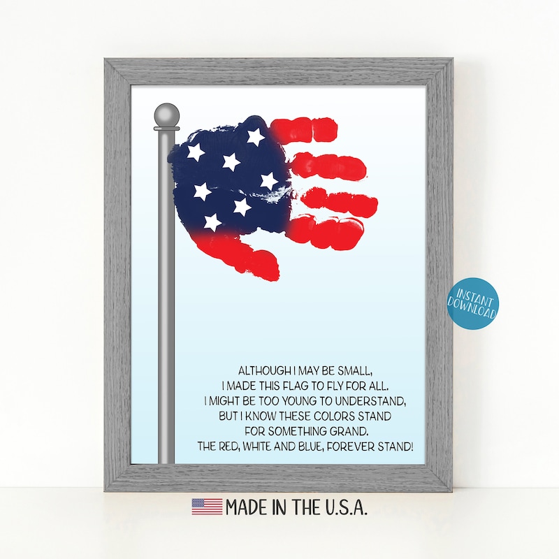 Flag Poem Handprint Craft - Etsy