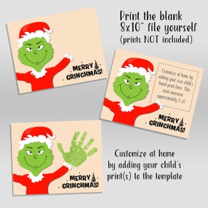 Christmas Handprint Art Project for Baby, Merry Grinchmas, Handprint ...