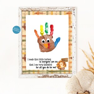 Turkey Handprint Art Project for Kids, Thanksgiving Handprint Keepsake ...