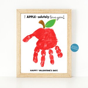 Printable Valentine's Day Card, Toddler Footprint Art, Footprint ...