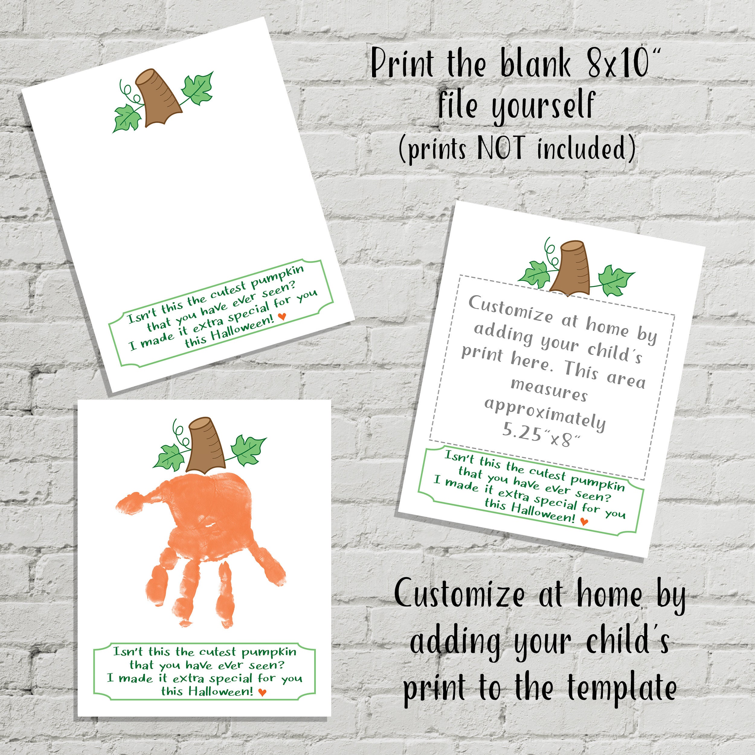 Halloween Handprint Art Pumpkin Handprint Craft for Kids - Etsy