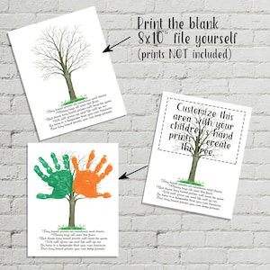 Family Tree Handprint Art, Handprint Tree, DIY Family Tree, Gift for ...