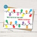 Printable DIY Christmas Card, Fingerprint Craft for Kids, Christmas ...
