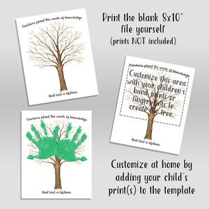 Teacher Appreciation Handprint Art, Handprint Craft Teacher Gift ...