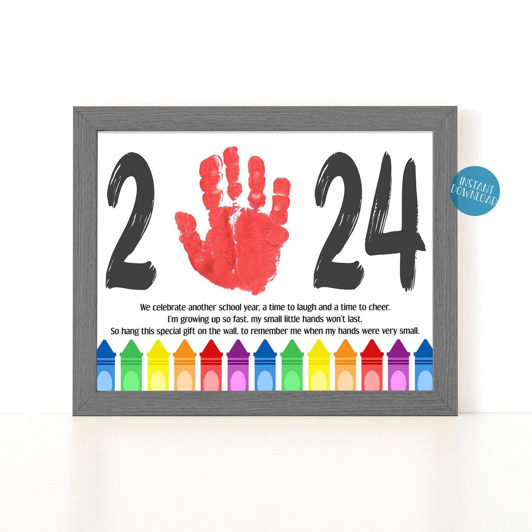 End of School Handprint Craft for Kids, DIY Kid Craft, Last Day of ...