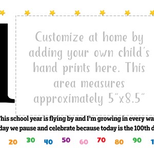 100th Day of School Handprint Art for Kids, 100 Days of School ...