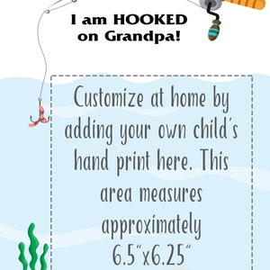 Hooked on Grandpa, Toddler Handprint Art, Baby Handprint Craft, Fathers ...