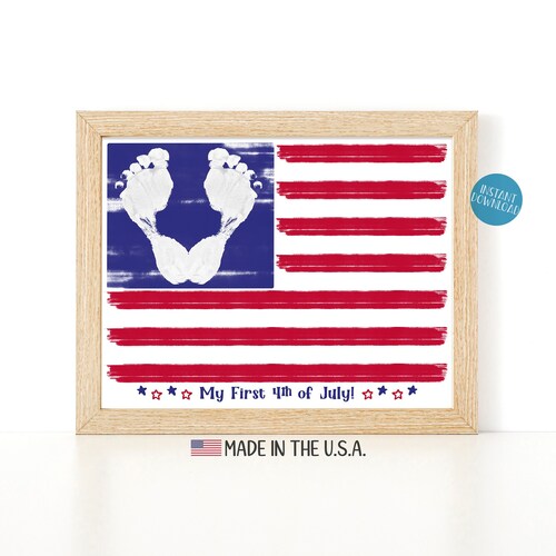 Memorial Day Handprint Art Printable Keepsake 4th of July - Etsy