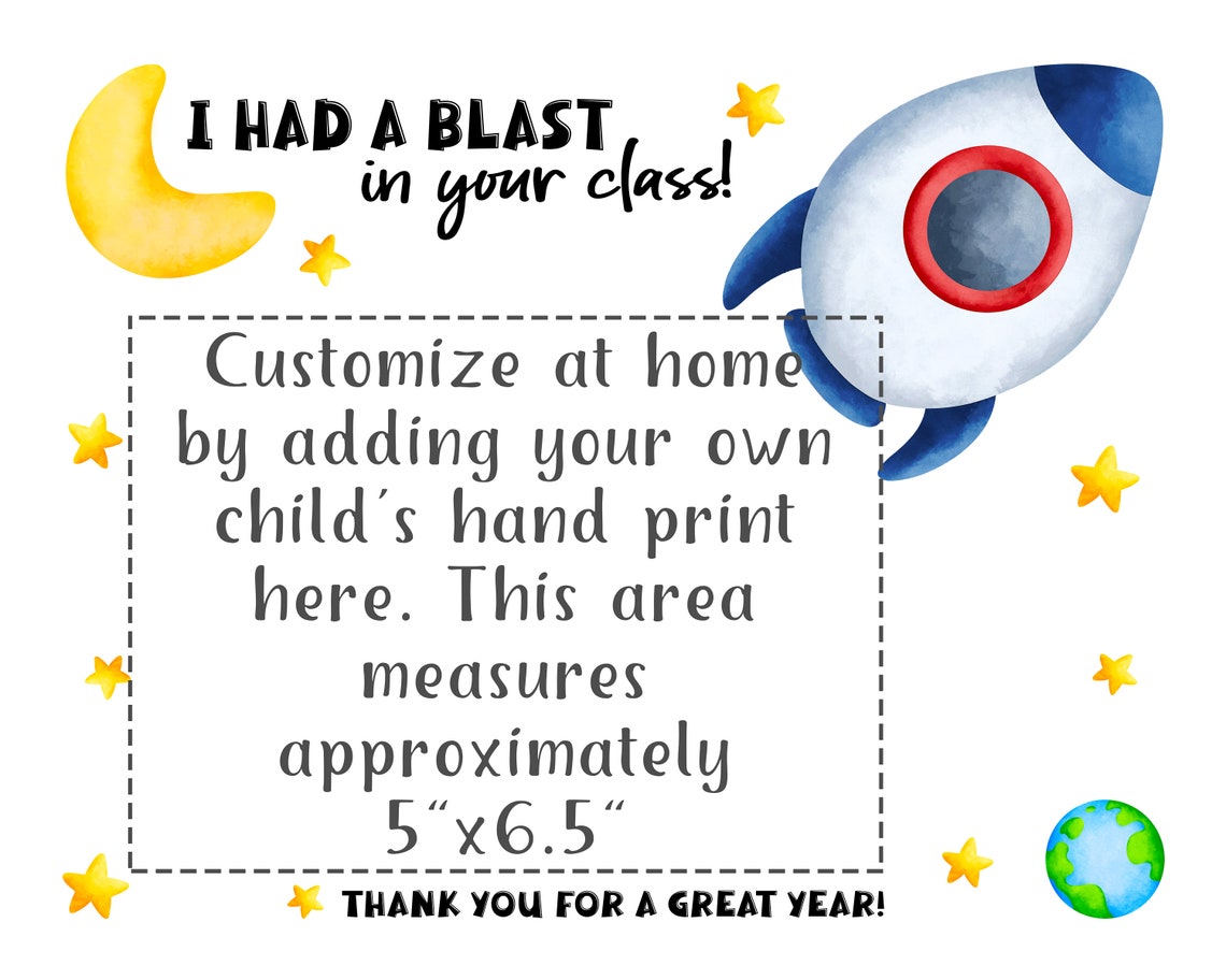 Teacher End of Year Gift Handprint Craft Teacher Appreciation - Etsy