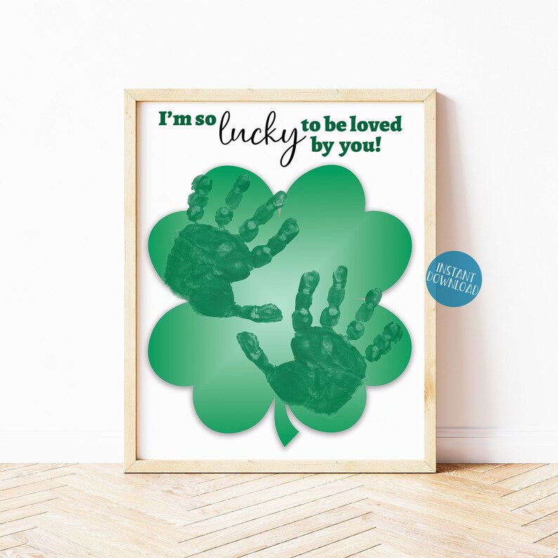 St Patrick's Day Handprint Art Project for Kids Lucky | Etsy