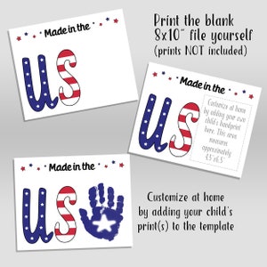 Made in the USA 4th of July Handprint Craft, July Fourth Handprint Art ...