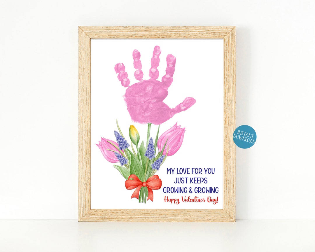 Valentines Day Handprint Art Project for Kids, Valentine's Day ...