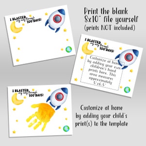 100 Days of School Handprint Art Project for Kids, 100th Day of School ...