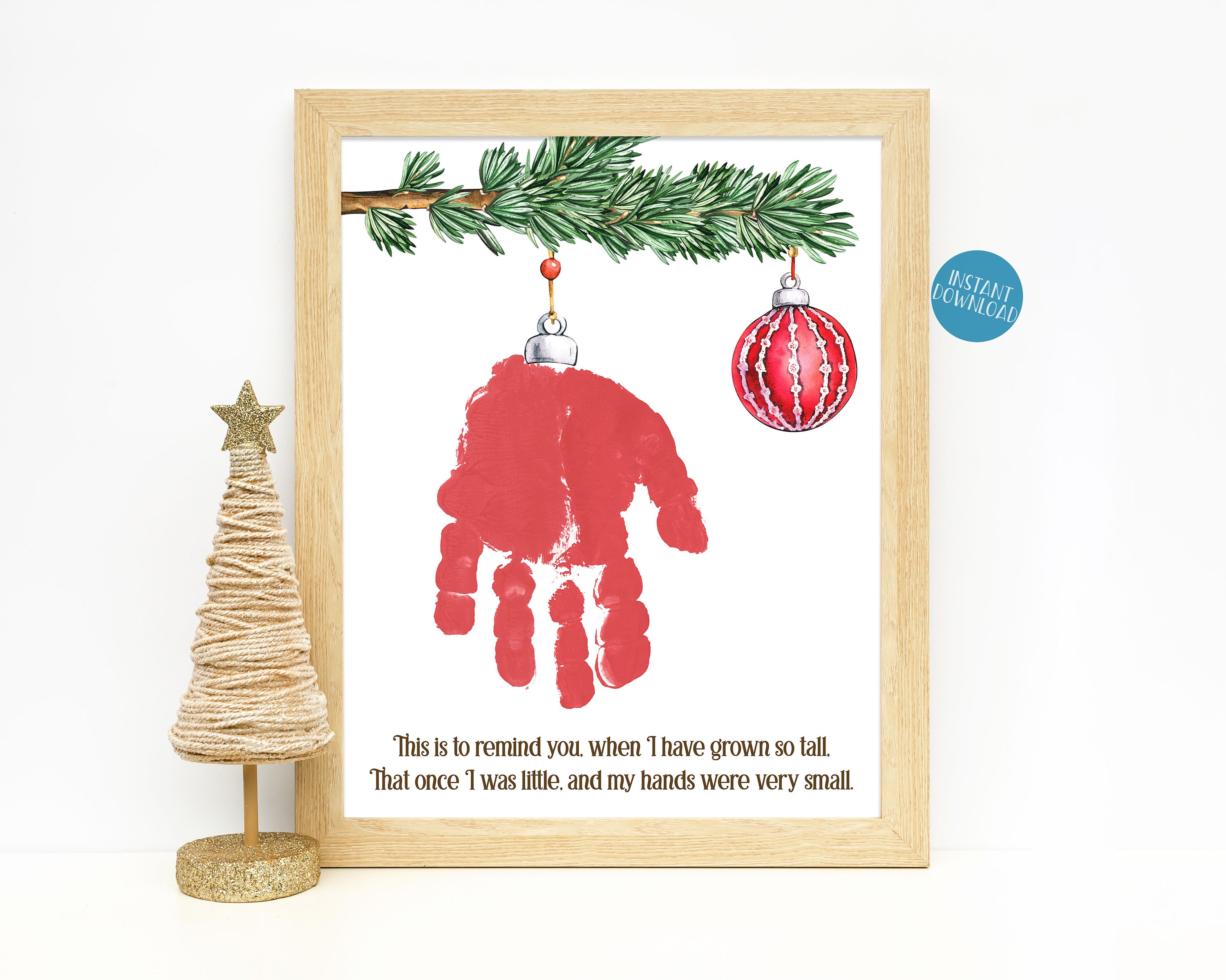 Christmas Ornament Handprint Art Project for Kids DIY Kid - Etsy
