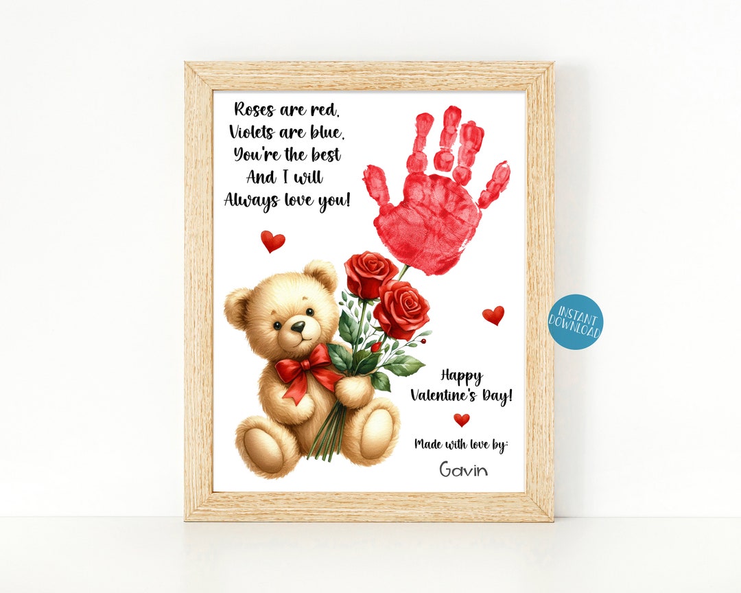 Handprint Art for Kids, Valentine's Day Handprint Craft for Toddlers ...