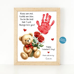 Handprint Art for Kids, Valentine's Day Handprint Craft for Toddlers ...