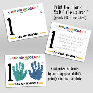 100 Days of School Activity Handprint Art for Kids, 100th Day Handprint ...
