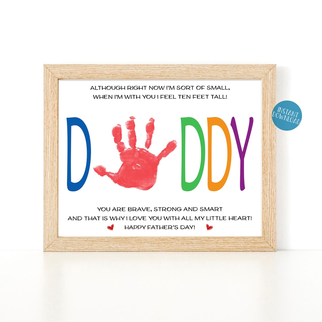 Father's Day Gift Bag Grandpa/papa's Little Helpers Handprint Art ...