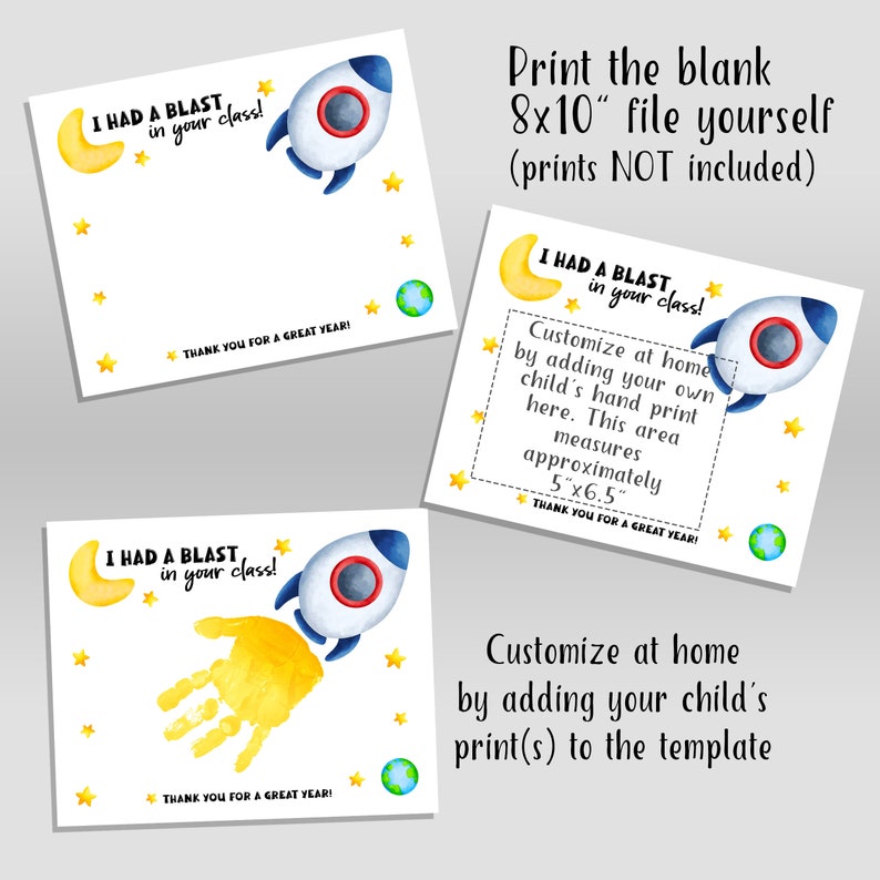 Teacher End of Year Gift Handprint Craft Teacher Appreciation - Etsy