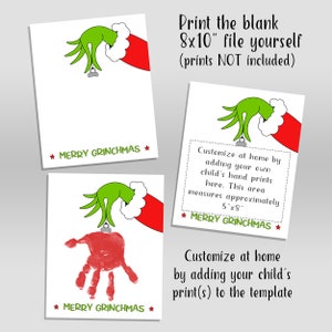 Christmas Handprint Art Project for Kids, Grinch Handprint Craft ...