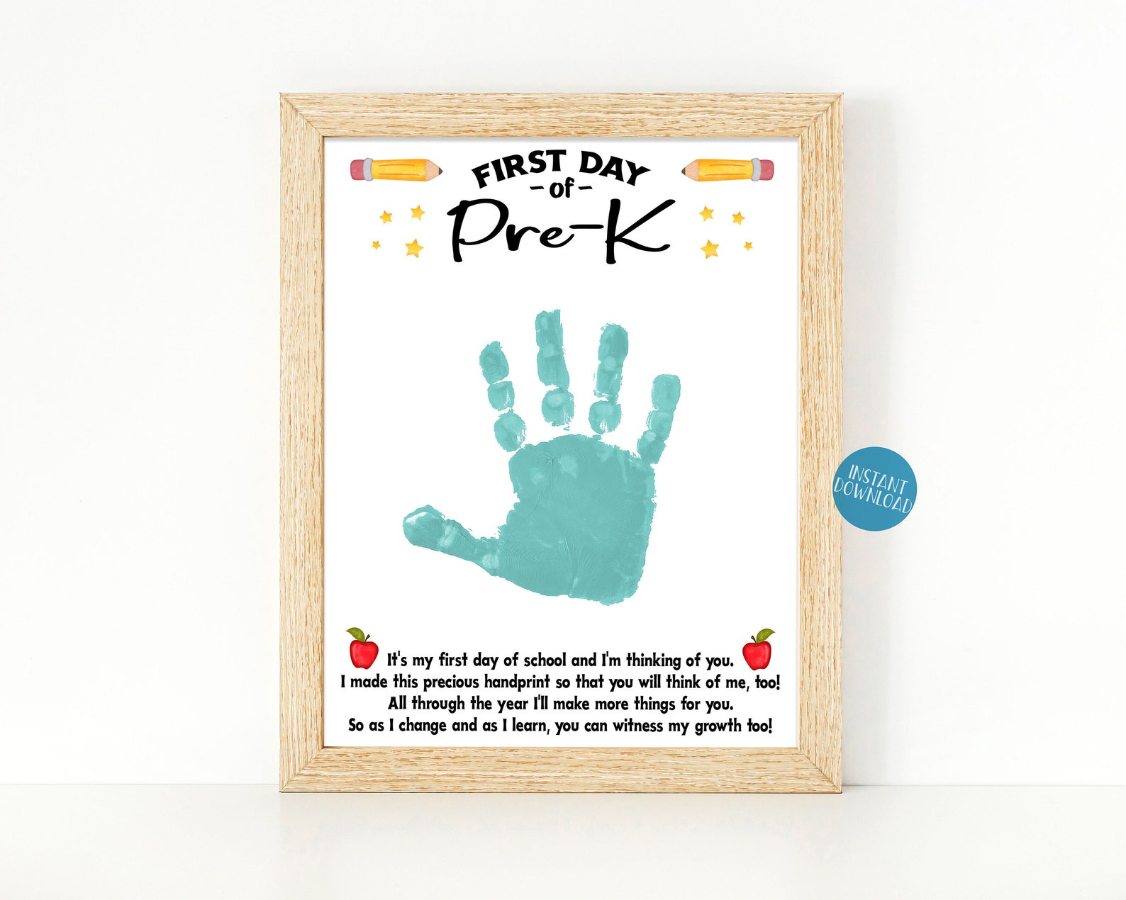 Handprint Art Back to School Poem First Day of School - Etsy
