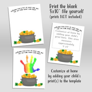 St Patricks Day Handprint Craft, Pot of Gold Toddler Handprint Art ...