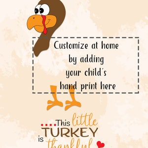 Thanksgiving Handprint Art, DIY Kid Craft, Turkey Handprint Keepsake ...