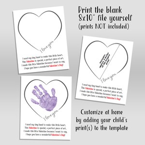 Printable Handprint Art for Kids, Valentine's Day Handprint Craft for ...