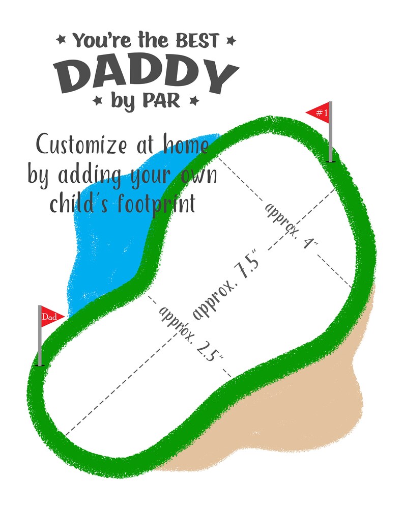 Best Daddy by Par Footprint Art Father's Day Gift Gift - Etsy