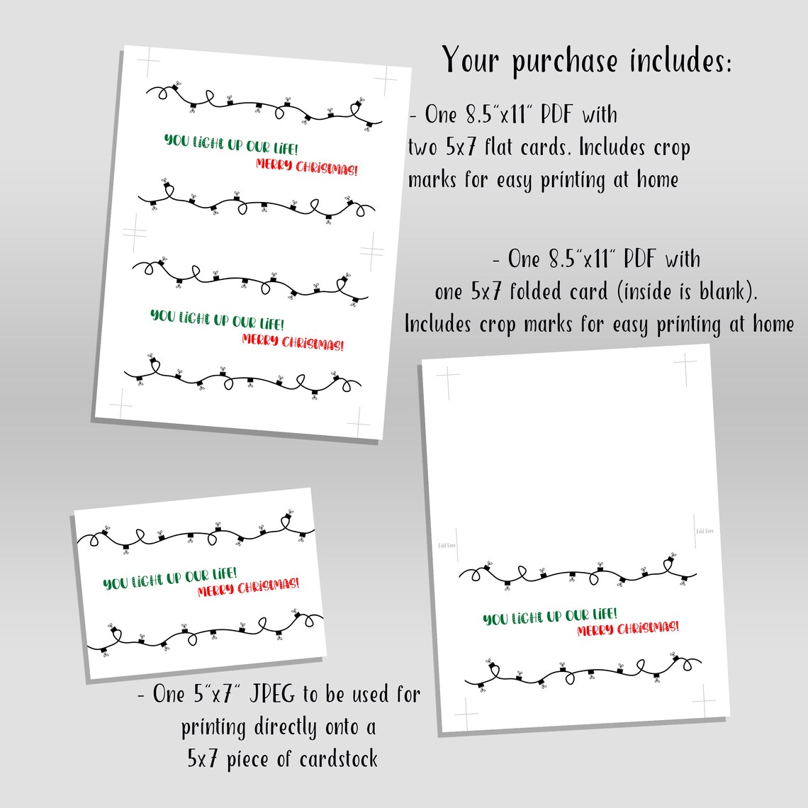 Printable DIY Christmas Card, Fingerprint Craft for Kids, Christmas ...