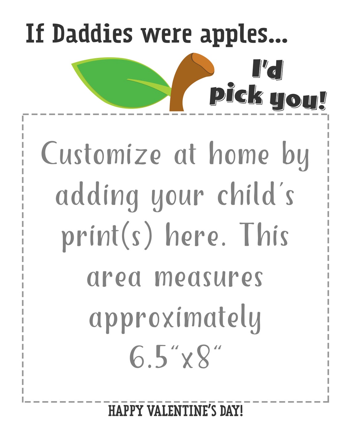 Printable Valentine's Day Card for Dad Baby Footprint - Etsy