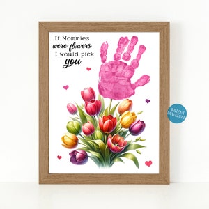 Handprint Craft Gift for Mom From Kids, Mother's Day Gift, Birthday ...