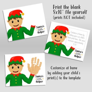 Christmas Handprint Art Project for Toddlers, Santas Little Helper ...