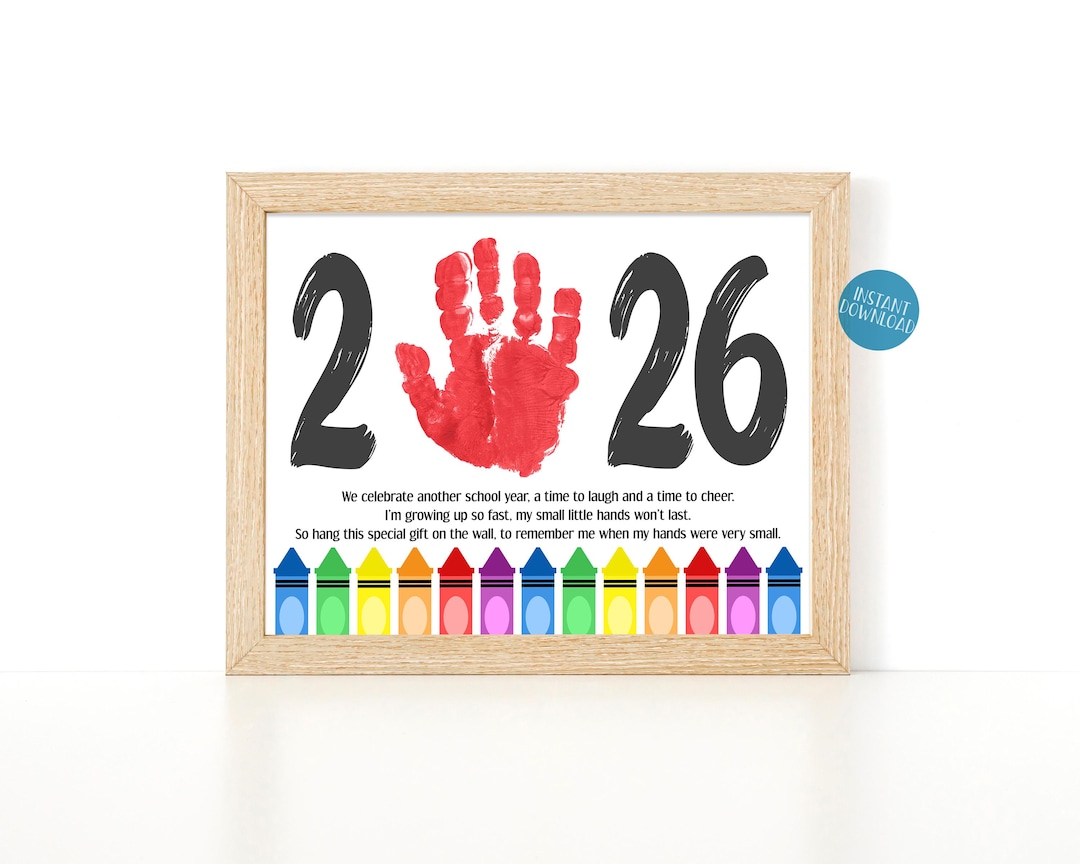 End of School Handprint Craft for Kids, DIY Kid Craft, Last Day of ...