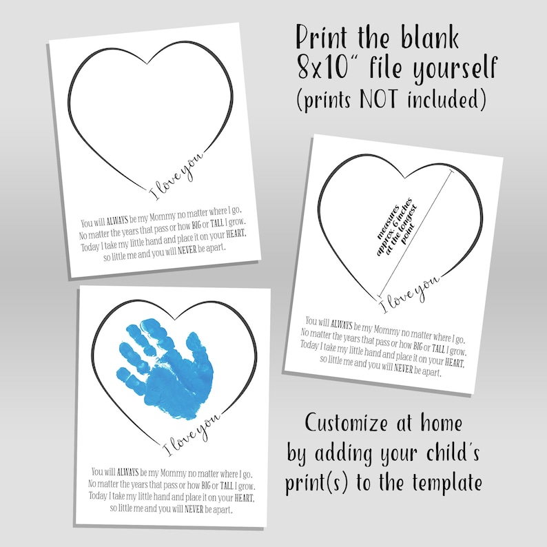 Mom Gift, Gifts for Mommy From Kids, DIY Kid Craft Kit, Handprint Art ...